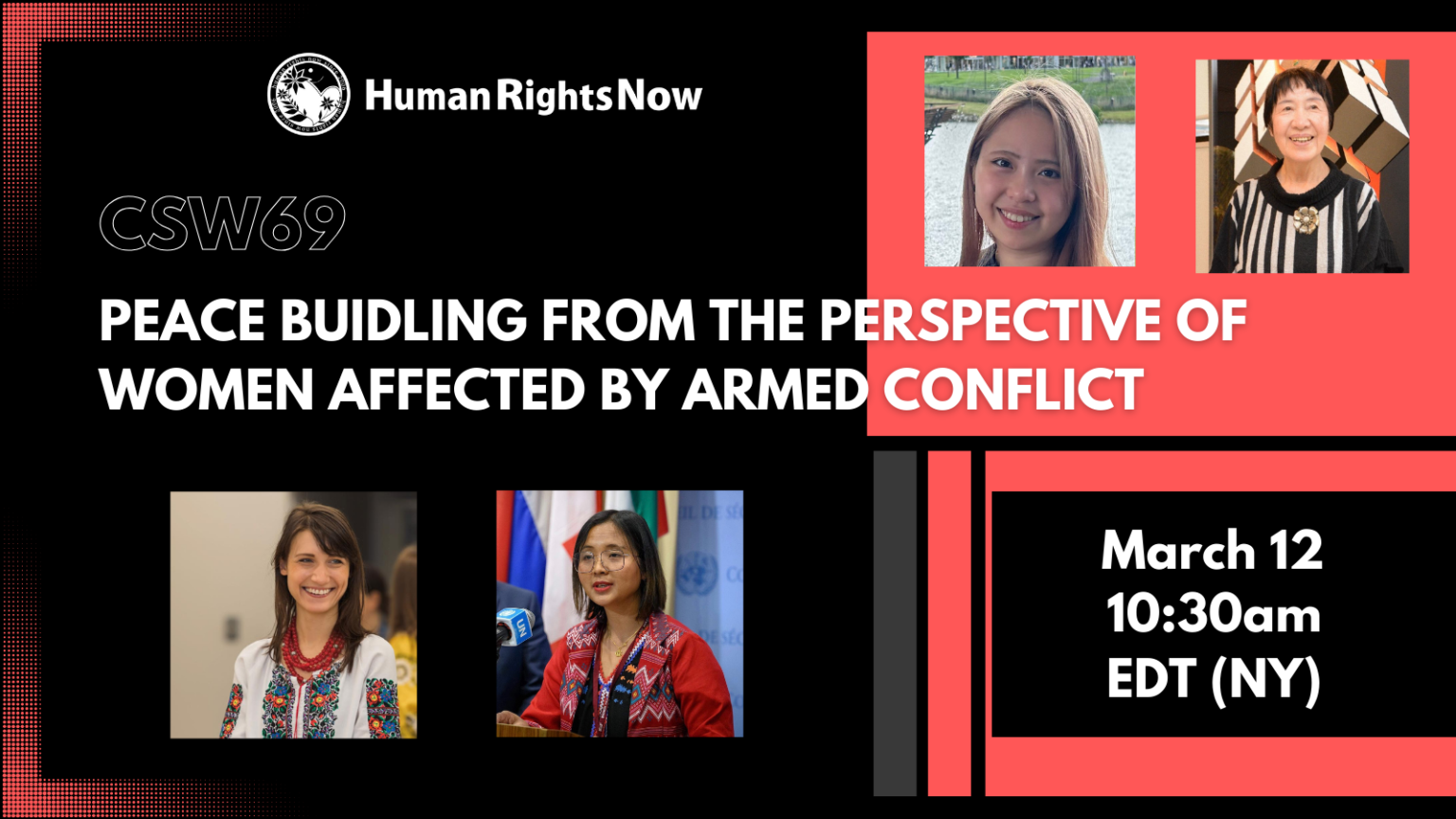 [Event] CSW69 Webinar “Peacebuilding from the Perspective of Women ...