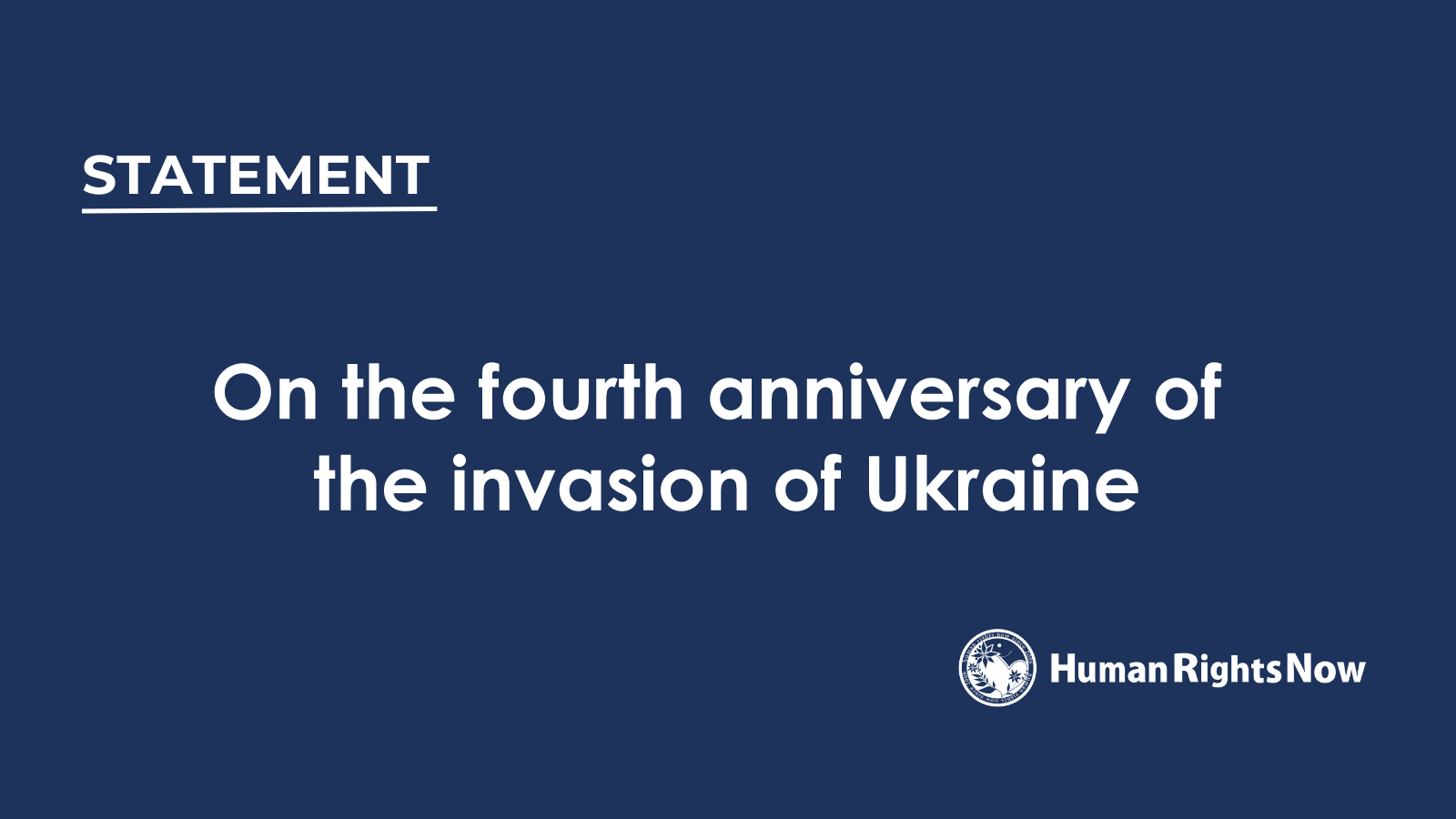 [Statement] Four years after the start of the invasion of Ukraine, we ...